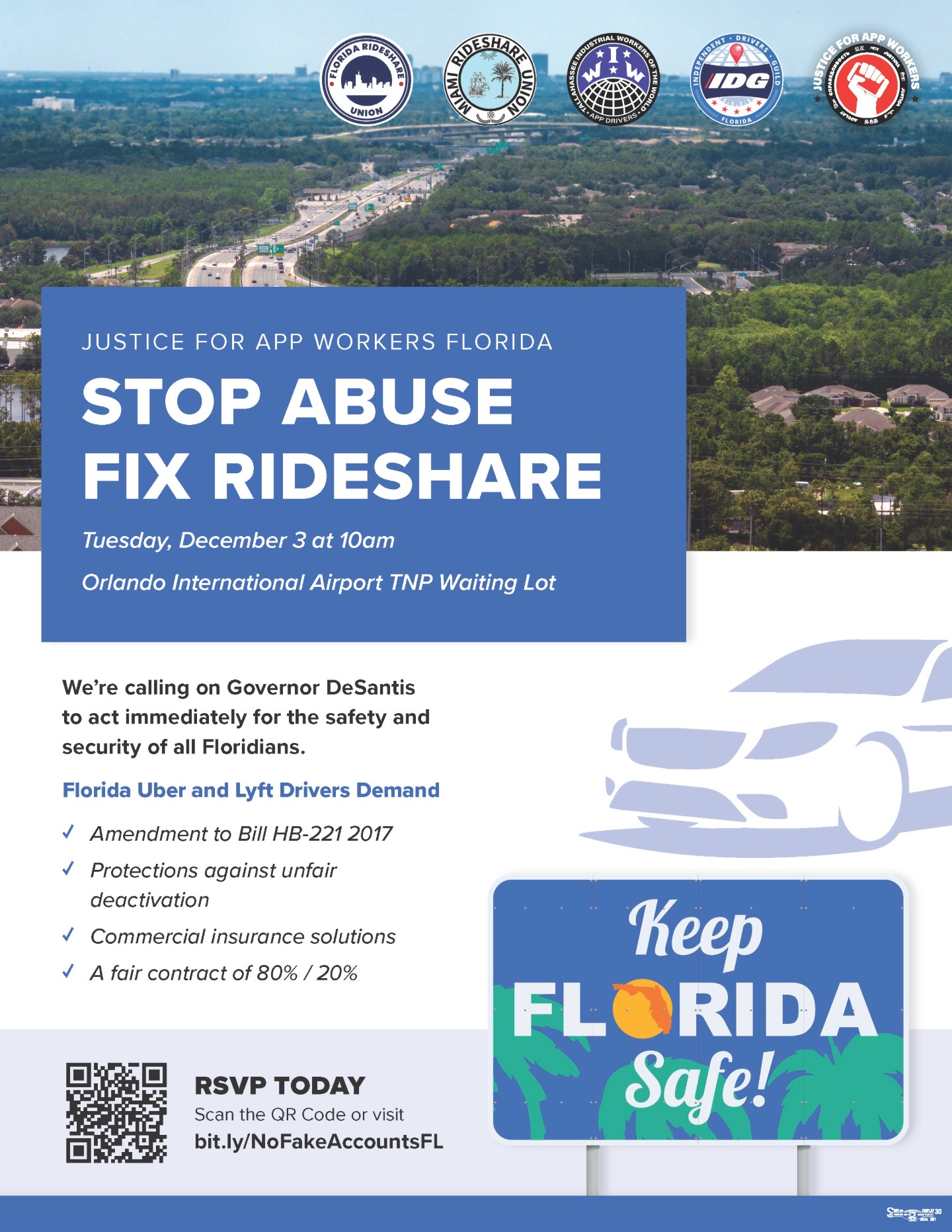 FLORIDA APP WORKERS RALLY TO END FAKE ACCOUNTS - Justice For App Workers